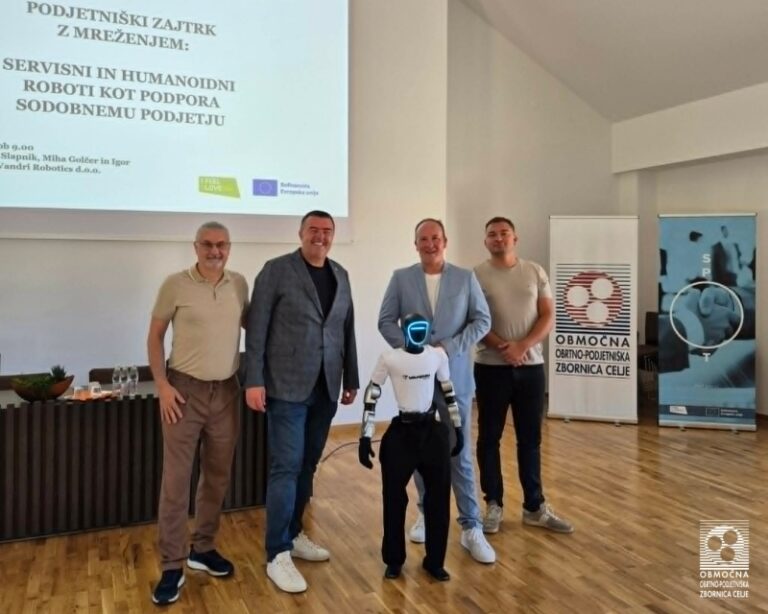 Podjetniški zajtrk OOZ Celje v znamenju robotike: Jože Robot tudi ...